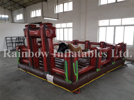 RB9124-5（5x5m）Inflatable Bull Game/ Inflatable Mechanical Bull Riding ...