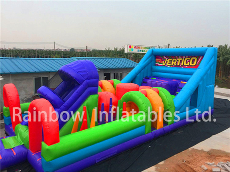 Large Indoor Inflatable Obstacle Course Challenge Sport Game for Adults ...