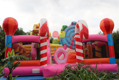 inflatable candy castle park from China manufacturer - Rainbow ...
