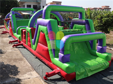 Large Outdoor Commercial Inflatable Obstacle Course Challenge Game for ...