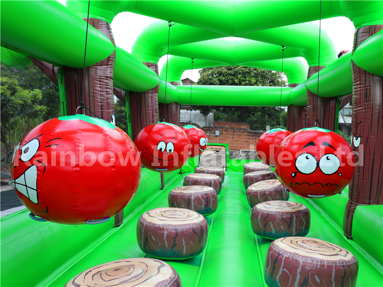Best Outdoor Inflatable Apple Jack Theme Obstacle Course Running Game ...