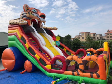 Tiger Slide Commercial Giant Inflatable Slide For Amusement Center Park ...