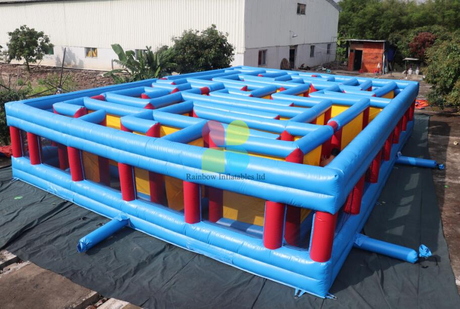 Custom Made Interactive Inflatable Maze - Rainbow Inflatables ltd