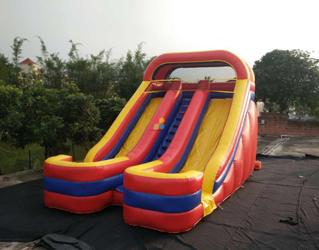 RB6099 （8x5x6m）Inflatable Rainbow double slide for child from China ...