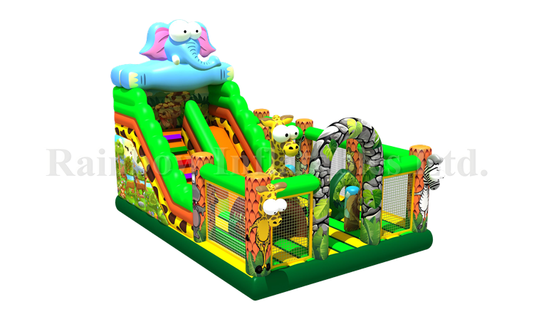Outdoor Small Inflatable Animal Zoo Funcity Playground for Toddlers ...