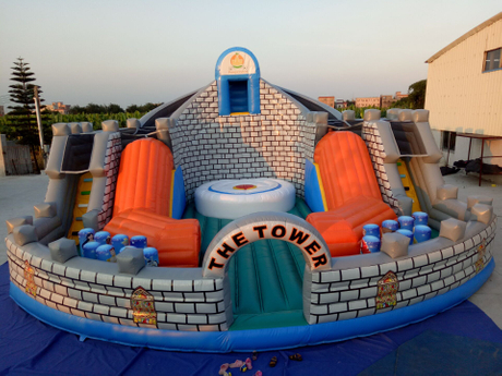 The Tower Inflatable Slide Obstacle Playground Customize Large ...