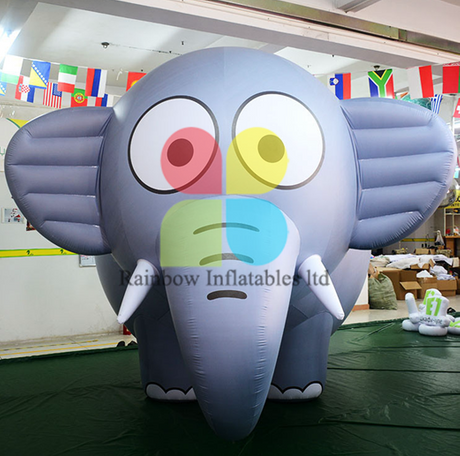 Commercial giant cartoon balloon type inflatable elephant helium ...