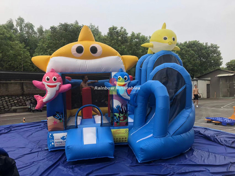 Inflatable Baby Shark Slide Castle for Kids from China manufacturer ...
