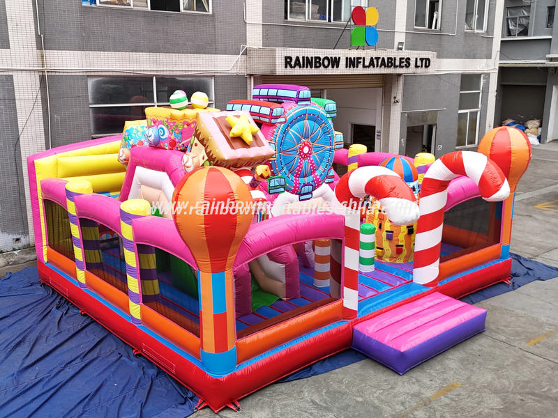 Inflatables Colorful Candy Castle Park New Design from China ...