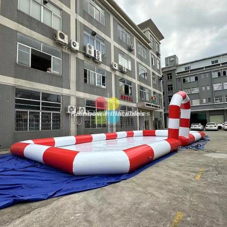 Inflatable track Inflatable Bumper Cars Playground with Air Arch For ...