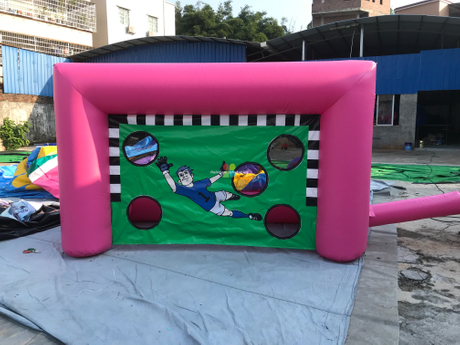 Small Indoor Inflatable Football Shooting Game Soccer Goal Game for ...