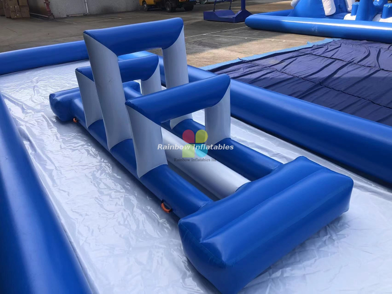 Inflatable Floating Water Obstacles elements Track obstacle with pool ...