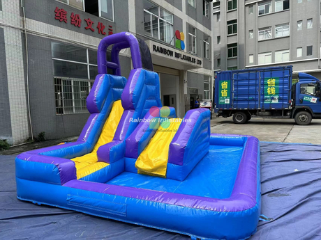 Commercial Inflatable Crazy Wave Theme Water Slide with Pool from China ...