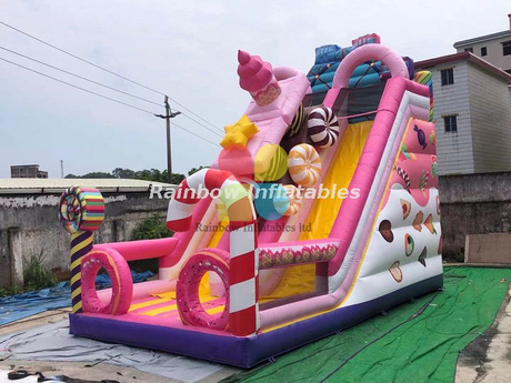 rainbow candy slide from China manufacturer - Rainbow Inflatables ltd