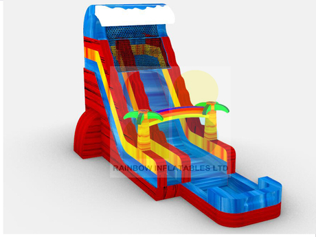 Inflatable Red Marble Blue Marble Water Slide for Sale Marbling Color ...