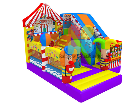 Circus Clown inflatable Bouncy bouncer combo with Slide from China ...