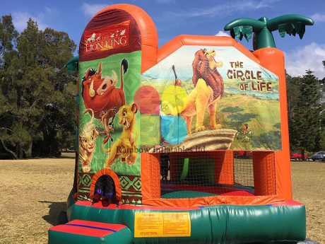 Simba and Nala jungle themed bounce with slide from China manufacturer ...
