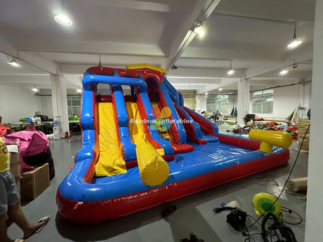 Inflatable Crazy Wave Theme Water Slide with Pool from China ...