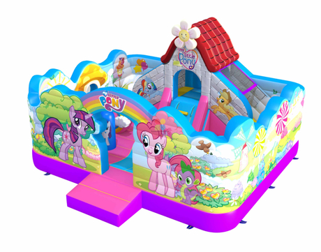 commercial inflatable Little Pony theme park bouncy castle for kids ...