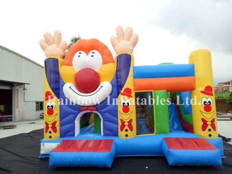 RB3028（5.2x5.5x3.5m）Inflatable Clown Bouncer Slide Combo for Kids from ...